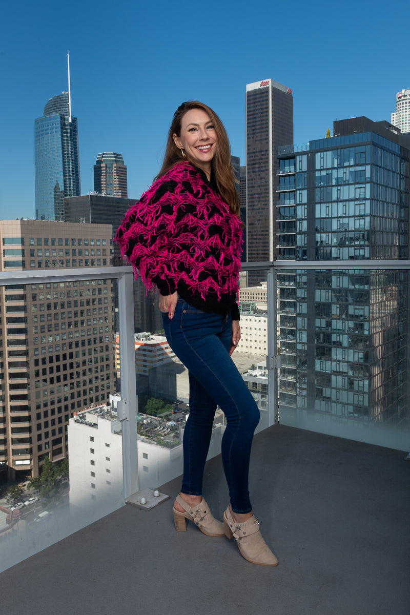 Distressed Zip Front Open Knit Jacket w/Hood (132204) | Wholesale ...